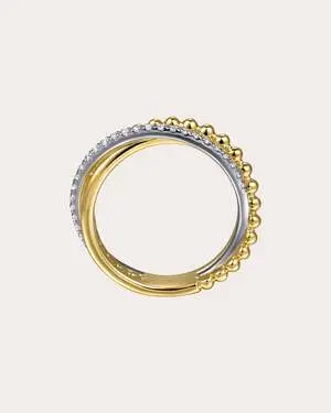 Gabriel & Co. Diamond & Two-tone Bujukan Crisscross Ring