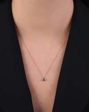 BEE GODDESS Diamond Eye Light Pendant Necklace
