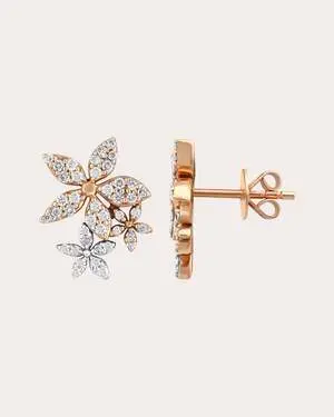BEE GODDESS Diamond Apple Seed Tara Stud Earrings