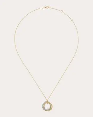 GABRIEL & CO. Diamond & 14k Interlocking Circles Pendant Necklace - Gold