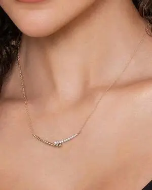 Gabriel & Co. Diamond & 14k Bujukan Bar Necklace