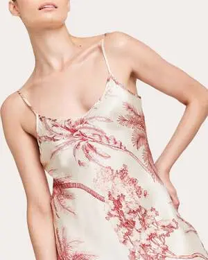 AGUACLARA Provence Silk Midi Slip Dress