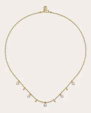 GABRIEL & CO. Pearl & 14k Bujukan Droplet Necklace - Gold