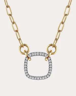 GABRIEL & CO. 14k Diamond Paperclip Pendant Necklace