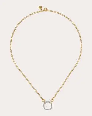 Gabriel & Co. 14k Diamond Paperclip Pendant Necklace - Yellow