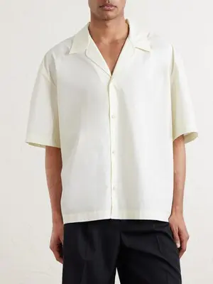 A KIND OF GUISE Samata Camp-collar Organic Cotton-poplin Shirt - Neutrals