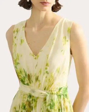 Erdem Floral Silk Creponne Gown