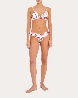 AGUACLARA La Vie Rouge Triangle Bikini Top