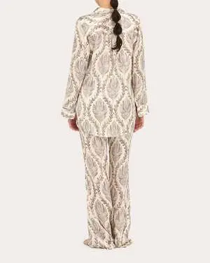 AGUACLARA Sultana Silk Pull-on Pants