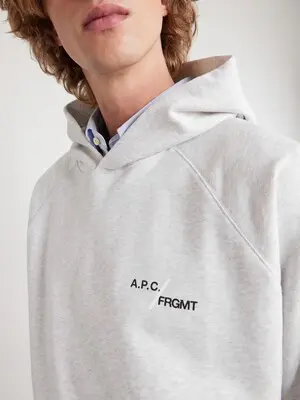 A.p.c. X Fragment Logo Hoodie - Gray