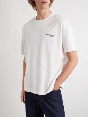 A.p.c. Fragment Logo-print Cotton-jersey T-shirt