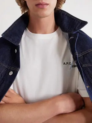 A.p.c. Fragment Logo-print Cotton-jersey T-shirt