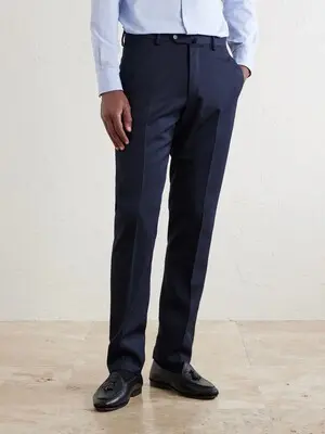 Caruso Straight-leg Twill Suit Trousers