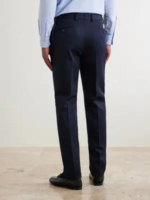 Caruso Straight-leg Twill Suit Trousers