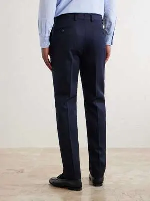 Caruso Straight-leg Twill Suit Trousers
