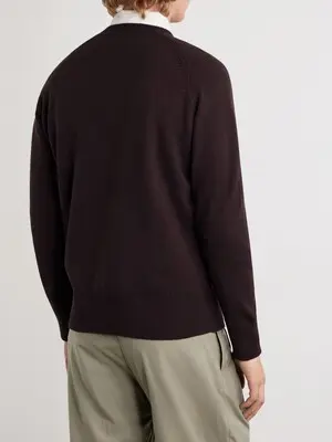 Eleventy Wool Crew Neck Sweater - Brown