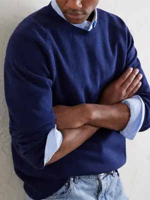 Eleventy Wool Crewneck Sweater - Blue
