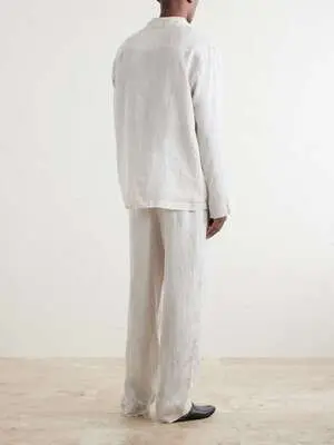 Derek Rose Milan 31 Printed Linen Pyjama Set