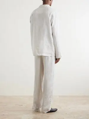 Derek Rose Milan 31 Printed Linen Pyjama Set