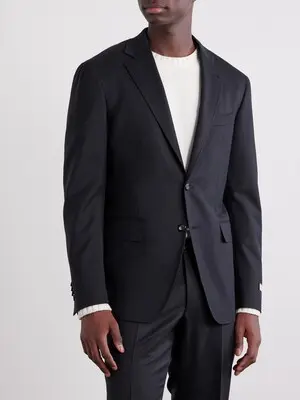 Canali Kei Wool-blend Twill Suit Jacket