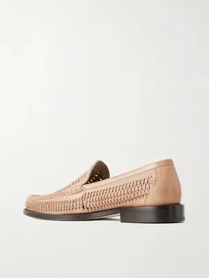 Brunello Cucinelli Woven Leather Loafers