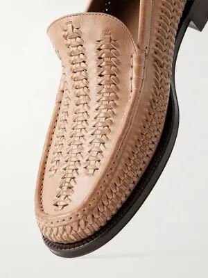 Brunello Cucinelli Woven Leather Loafers