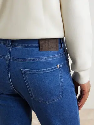 Canali Straight-leg Cotton And Cashmere-blend Jeans