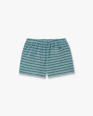 Casablanca Teal Striped Towelling Shorts