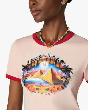 Casablanca Pyramid Tourism Cropped T-shirt