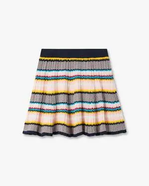 Casablanca Knit Chevron Mini Skirt