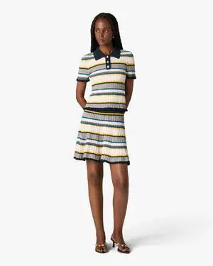 Casablanca Knit Chevron Polo Shirt
