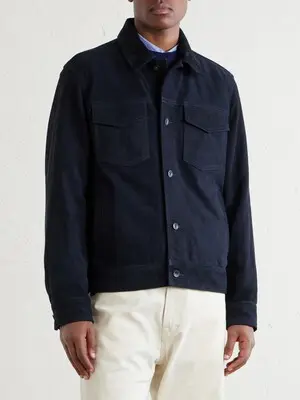 Rag & Bone Suede Trucker Jacket