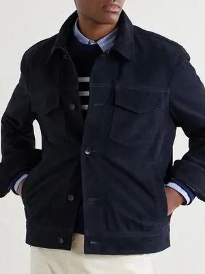 Rag & Bone Suede Trucker Jacket