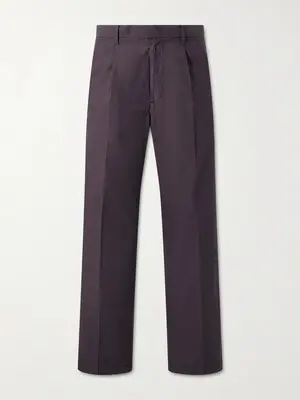 Auralee Cotton Drawstring Trousers - Brown