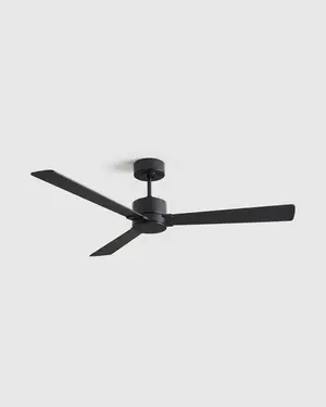 Quince Minimalist Wood Blade Ceiling Fan - Black