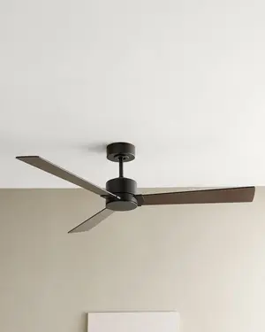 Quince Minimalist Wood Blade Ceiling Fan, Size - Black