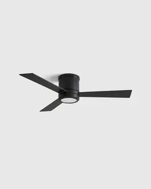 Quince Simple Metal Hugger Led Ceiling Fan, Size - Black
