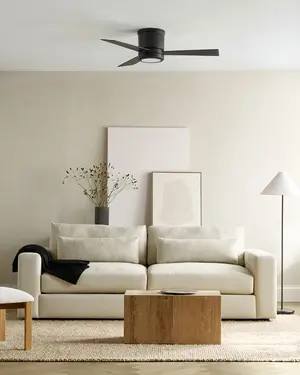 Quince Simple Metal Hugger Led Ceiling Fan, Size
