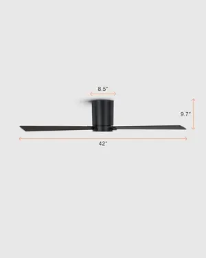 Quince Simple Metal Hugger Led Ceiling Fan, Size