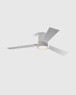 Quince Simple Metal Hugger Led Ceiling Fan, Size - White