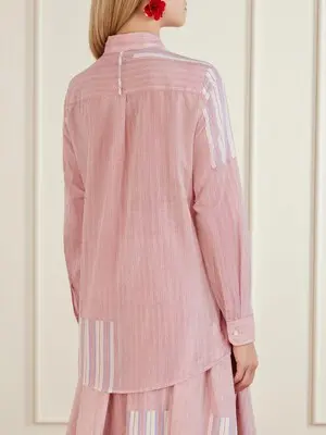 Thierry Colson Baptiste Striped Cotton-voile Shirt