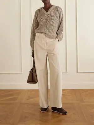 Brunello Cucinelli Quilted Shell And Suede Sneakers