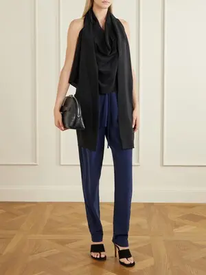 Sharon Wauchob The Vardar Silk-blend Straight-leg Pants