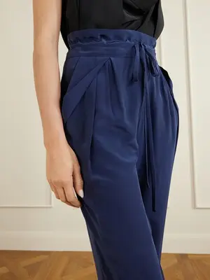 Sharon Wauchob The Vardar Silk-blend Straight-leg Pants
