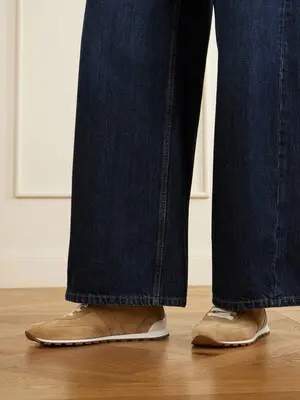 Brunello Cucinelli Embellished Suede Sneakers