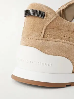 Brunello Cucinelli Embellished Suede Sneakers