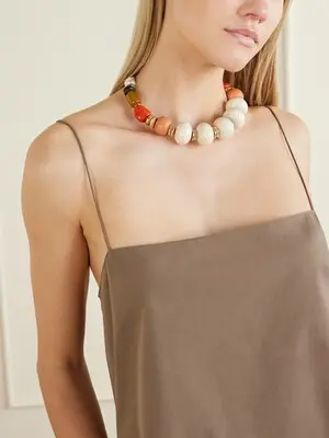 LIZZIE FORTUNATO Ilios' Gold-plated -stone Necklace