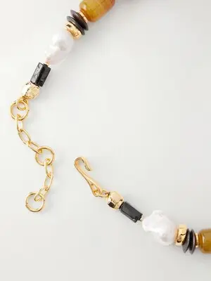LIZZIE FORTUNATO Ilios' Gold-plated -stone Necklace