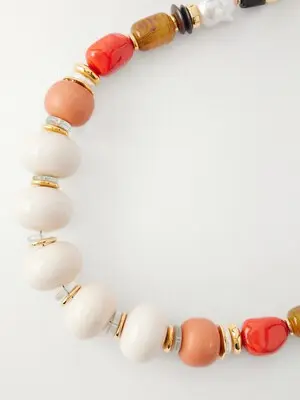LIZZIE FORTUNATO Ilios' Gold-plated -stone Necklace