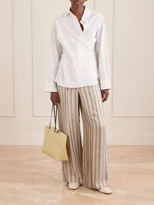 TWP Hudson St Striped Wide-leg Pants